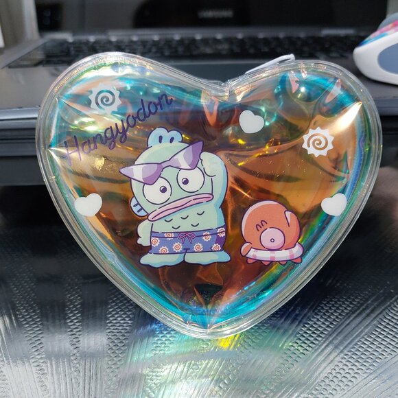 Bags | Sanrio Hangyodon Clear Heart Shaped Mini Pouch Mini Wallet Cute For Kids | Poshmark